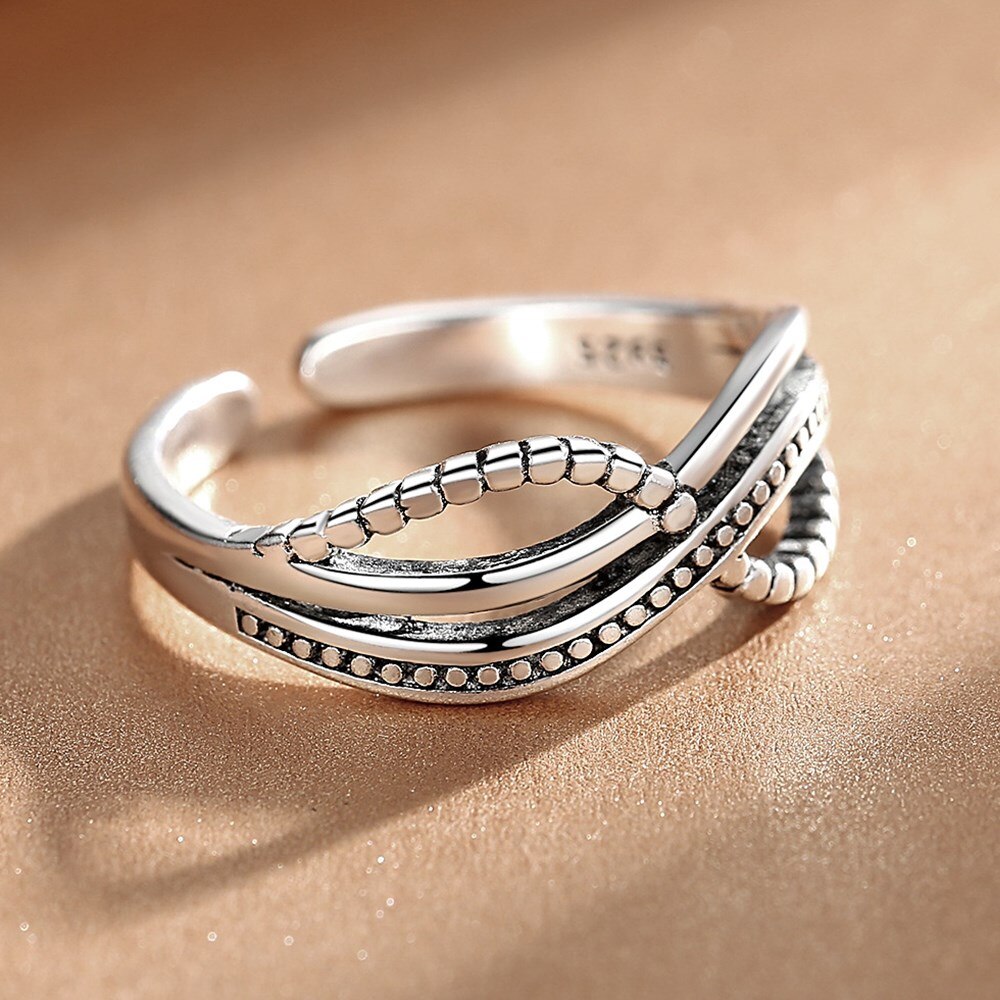 Nehzy 925 sterling sølv ring kvinde smykker retro ... – Vicedeal