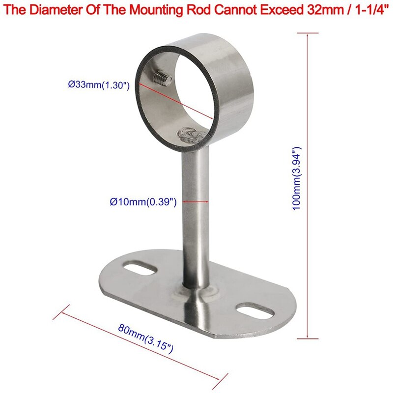 Plafond-Beugel, Garderobe Pijp Beugel, 32Mm Dia, g... – Grandado