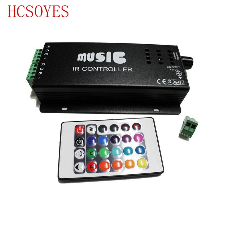 Dc12-24v 24 taster musik controller 3 kanaler ir f... – Vicedeal