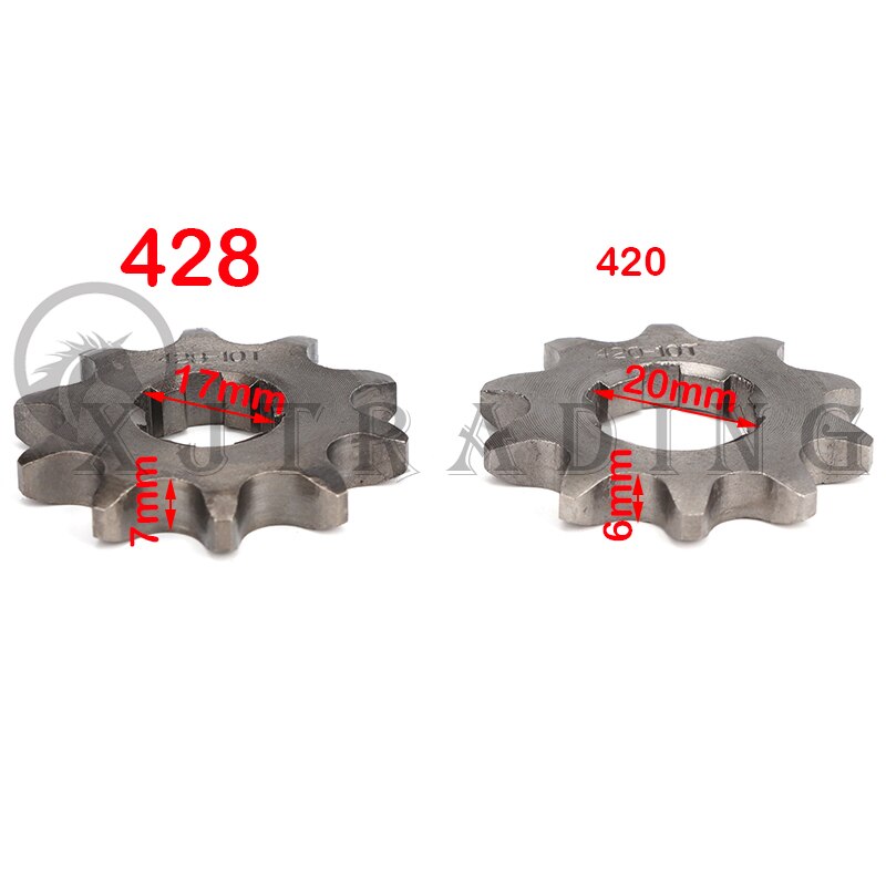 Voor Motor 420 #428 #10T 11T Tanden 17Mm 20Mm Kett... – Grandado