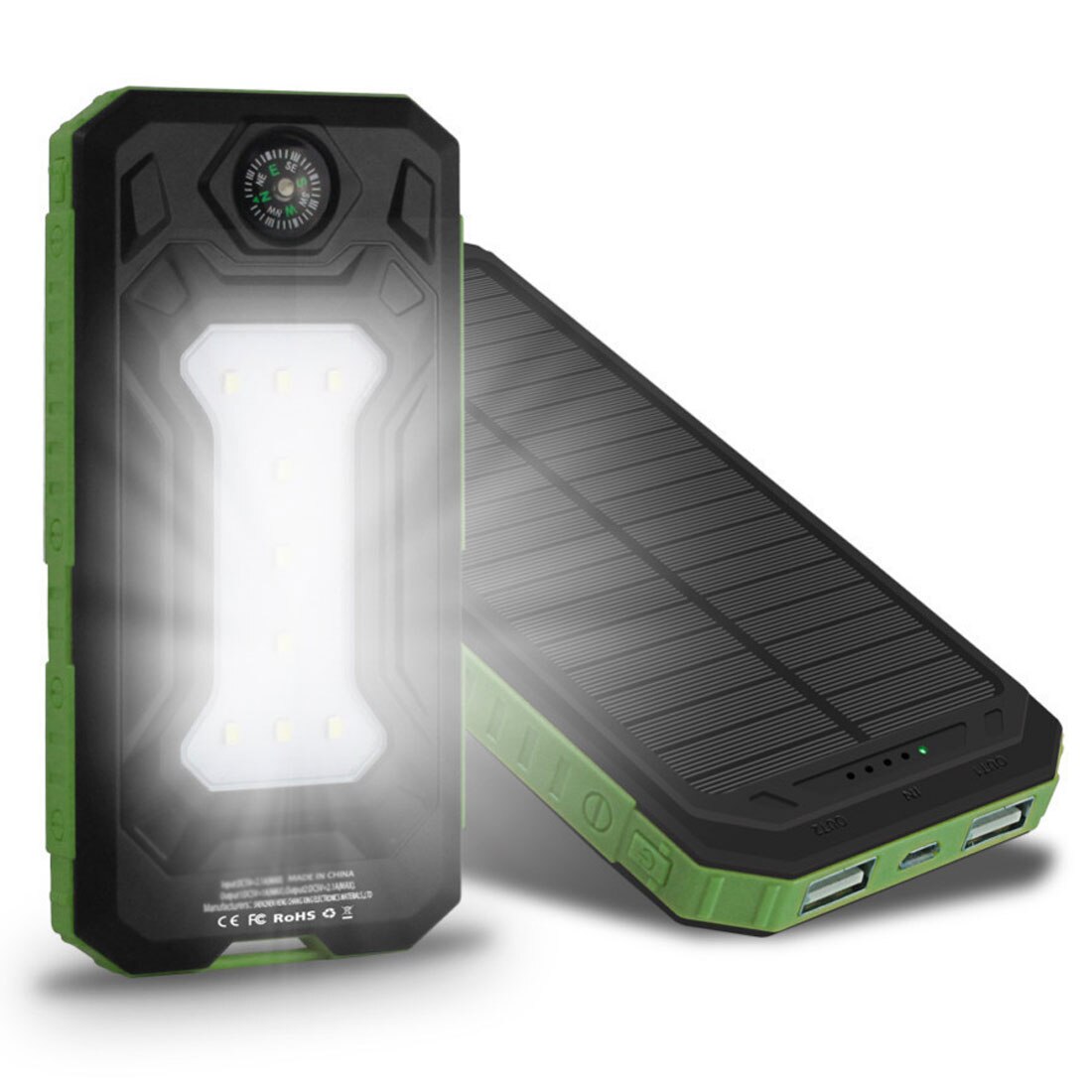 20000Mah Kompas Camping Licht Solar Batterij Draag... – Grandado