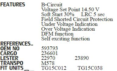 Dynamo Voltage Regulator 13801800 08-035 593793 23... – Grandado