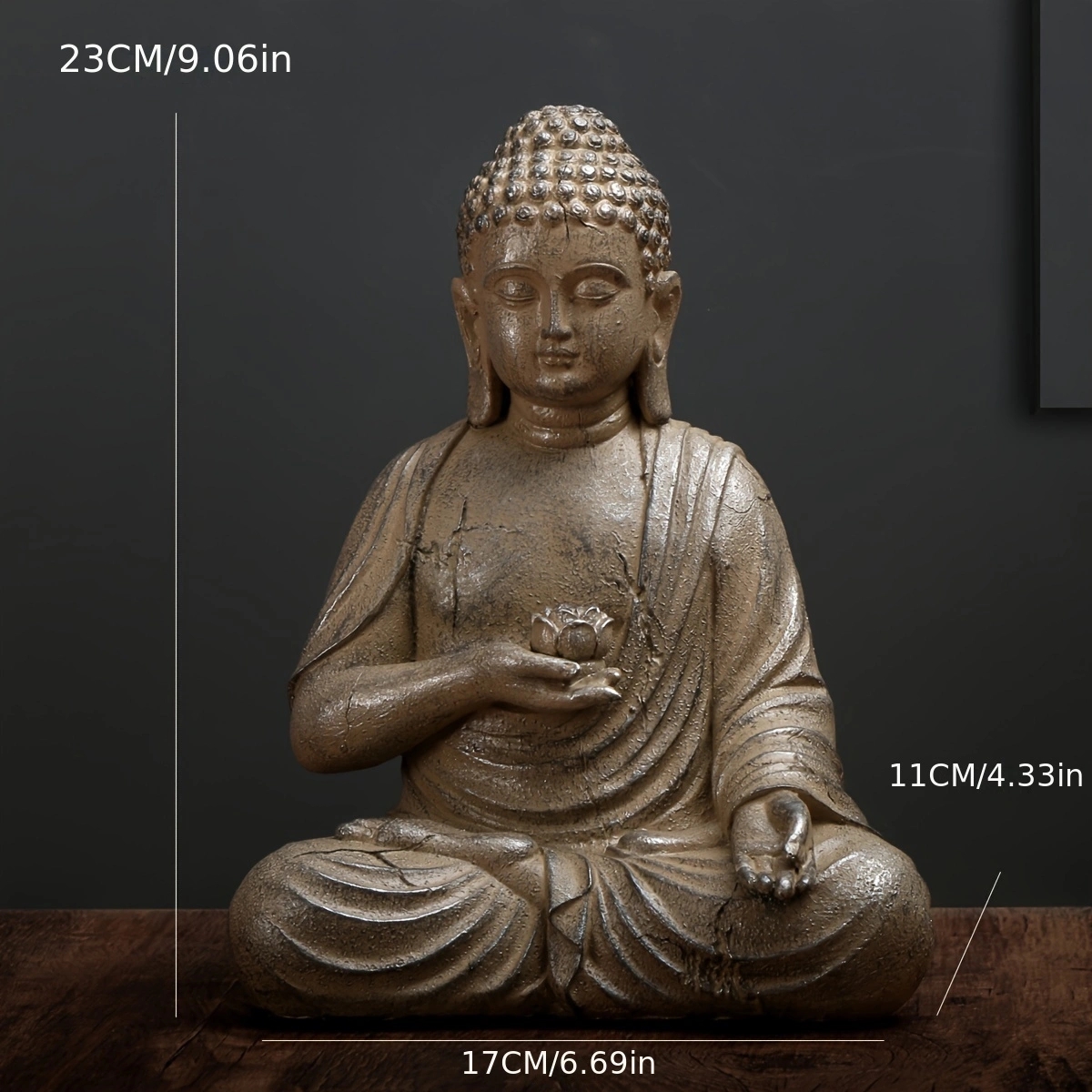 1pc Single-handed Lotus Buddha Statue Sculpture, I... – Grandado