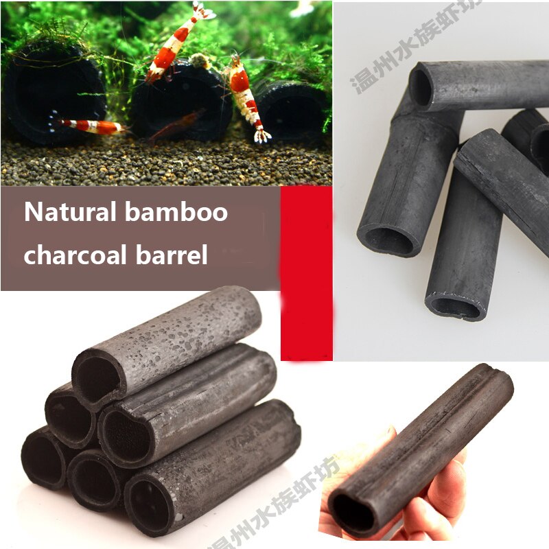Natural bamboo charcoal barrel Dodge shrimp decora... – Grandado