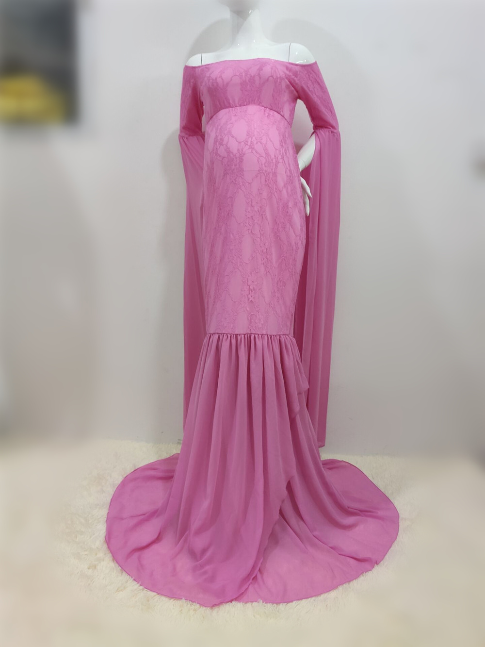 Mermaid Maternity Photography Props Dresses Lace L... – Vicedeal