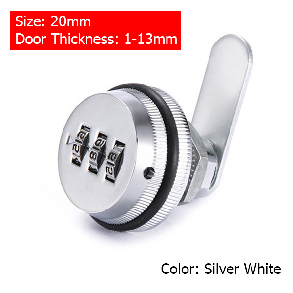 KAK Combination Cabinet Lock Black/Silver Zinc All... – Grandado