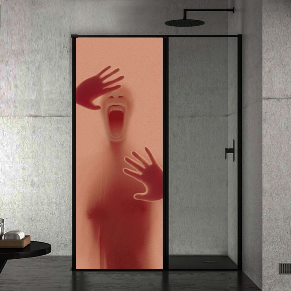 Figure Behind Glass Door Halloween Decorations Doo... – Grandado
