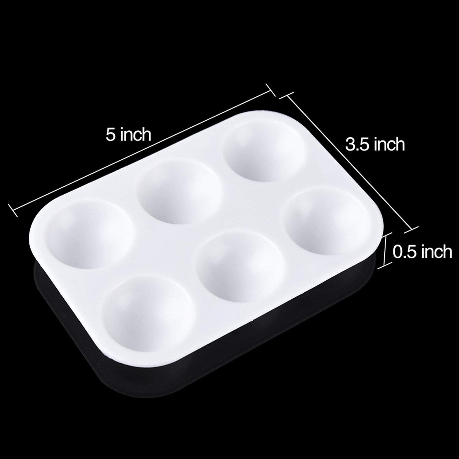 -24 Pieces Plastic Paint Palettes 6 Well Rectangul... – Vicedeal