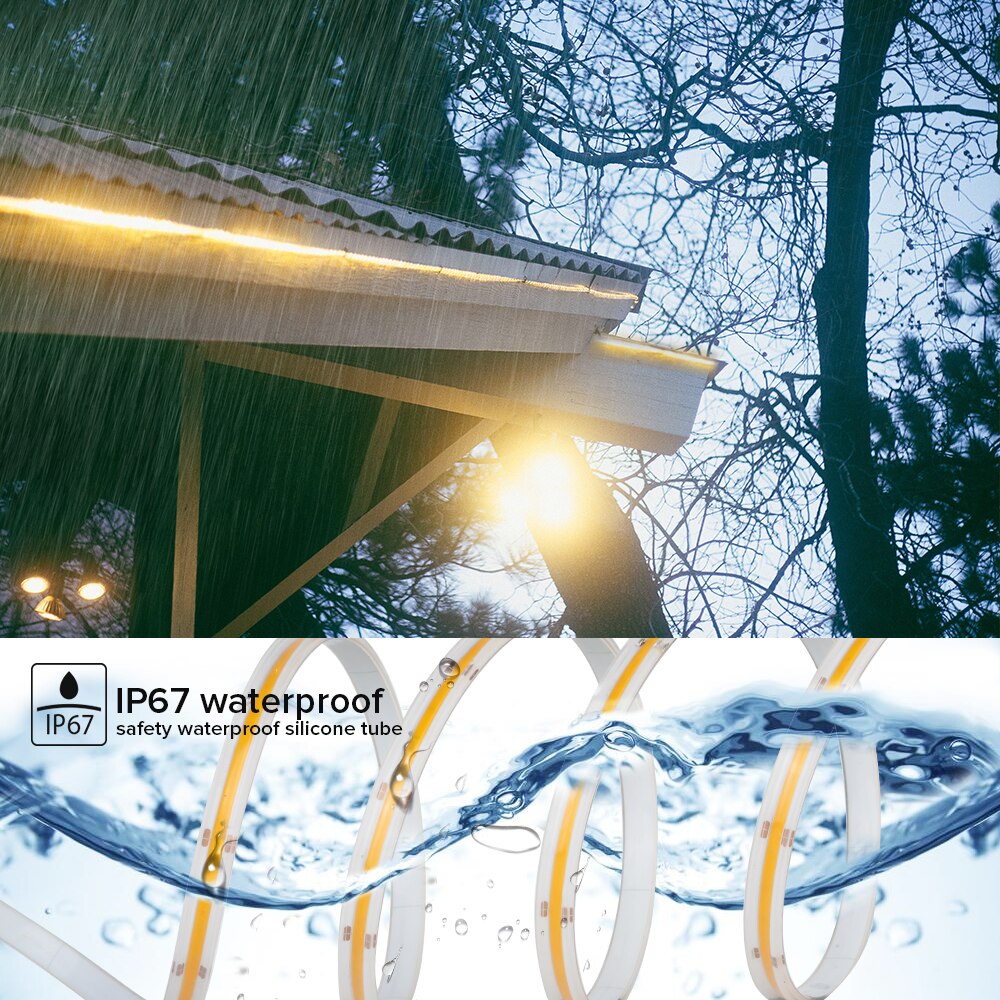 FCOB LED Strip Light IP67 360 528 640 LEDs High De... – Grandado