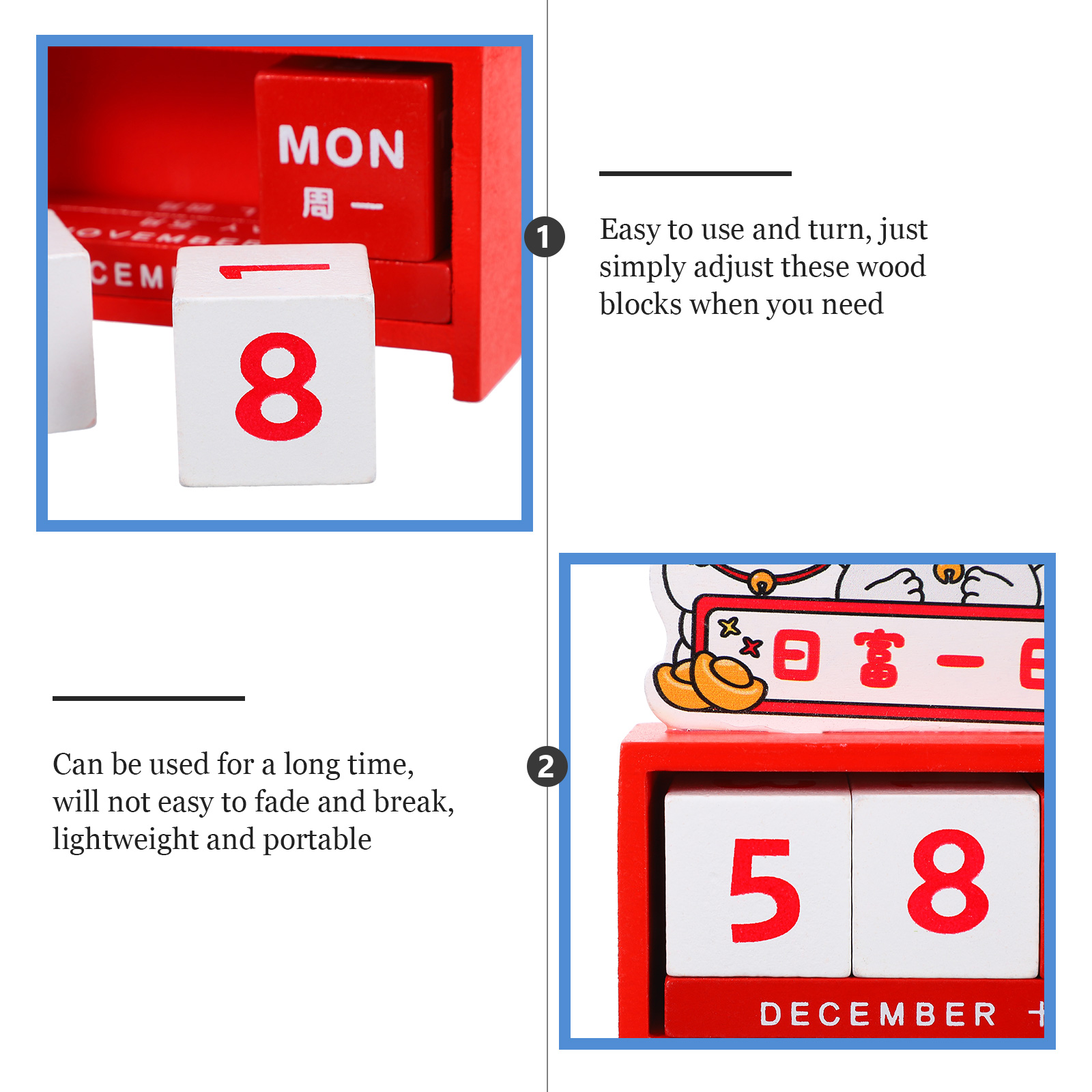 Countdown Perpetual Calendar Block Home Office Dec... – Vicedeal