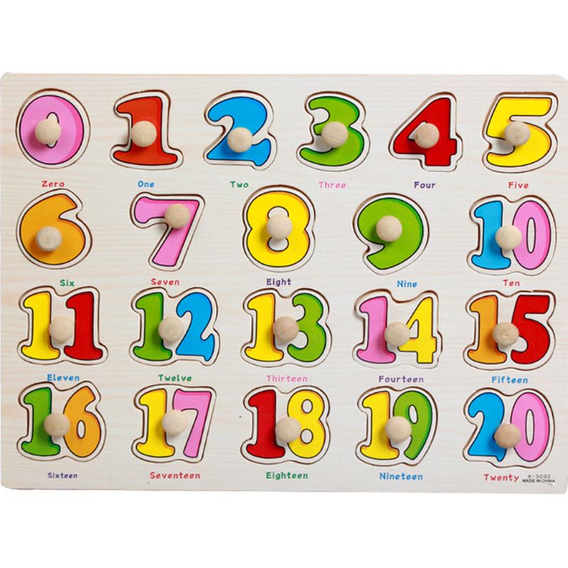 Letters Numbers Houten Puzzel Hand Grab Board Alfa... – Vicedeal