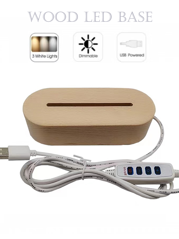 Base de lámpara Led 3D regulable 3 en 1, soporte d... – Grandado