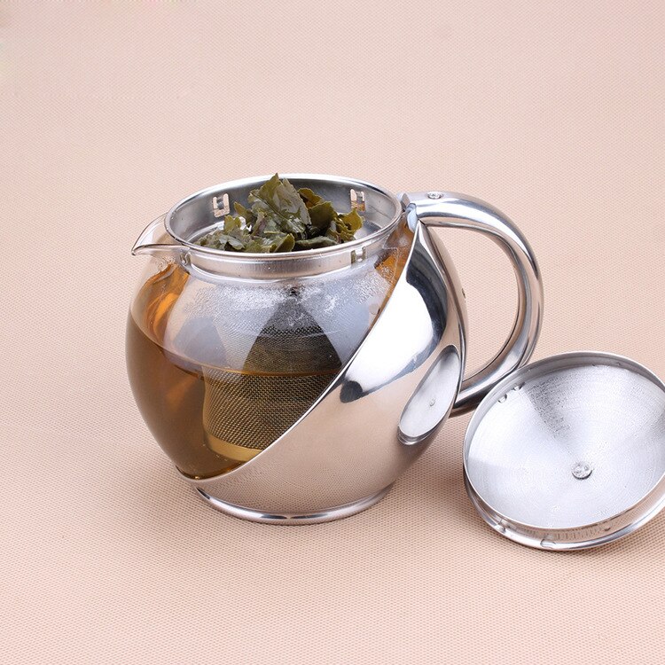 500ml stainless steel Glass Spherical flower tea p... – Grandado