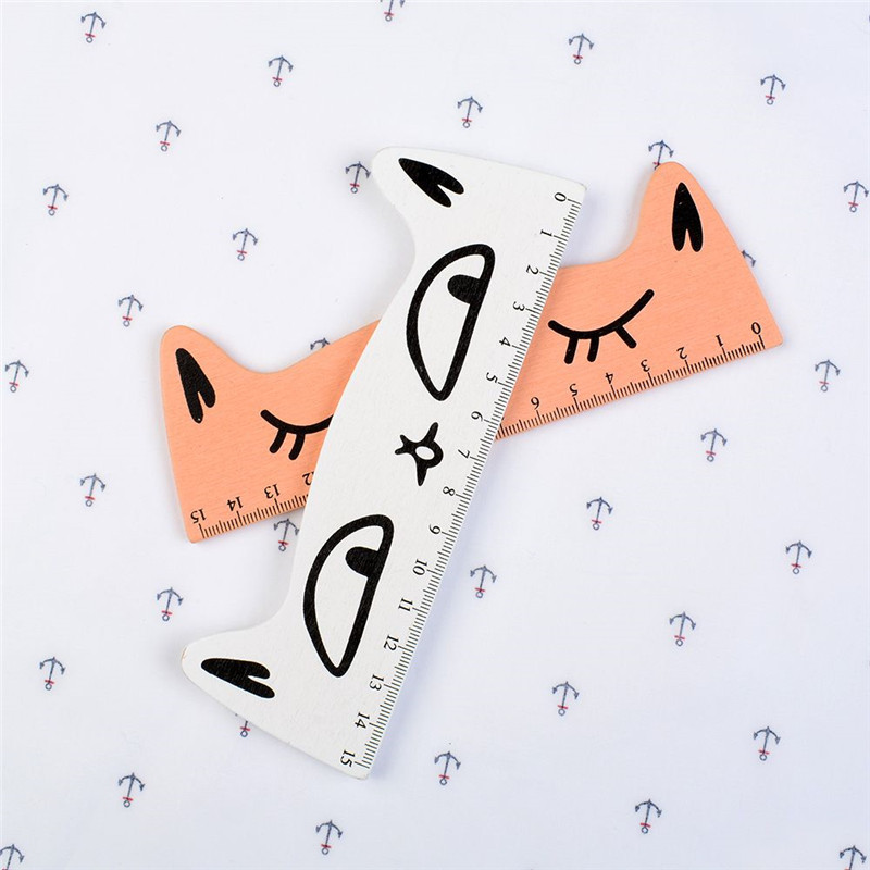15cm Kawaii Kat Houten Liniaal Grappig briefpapier... – Grandado