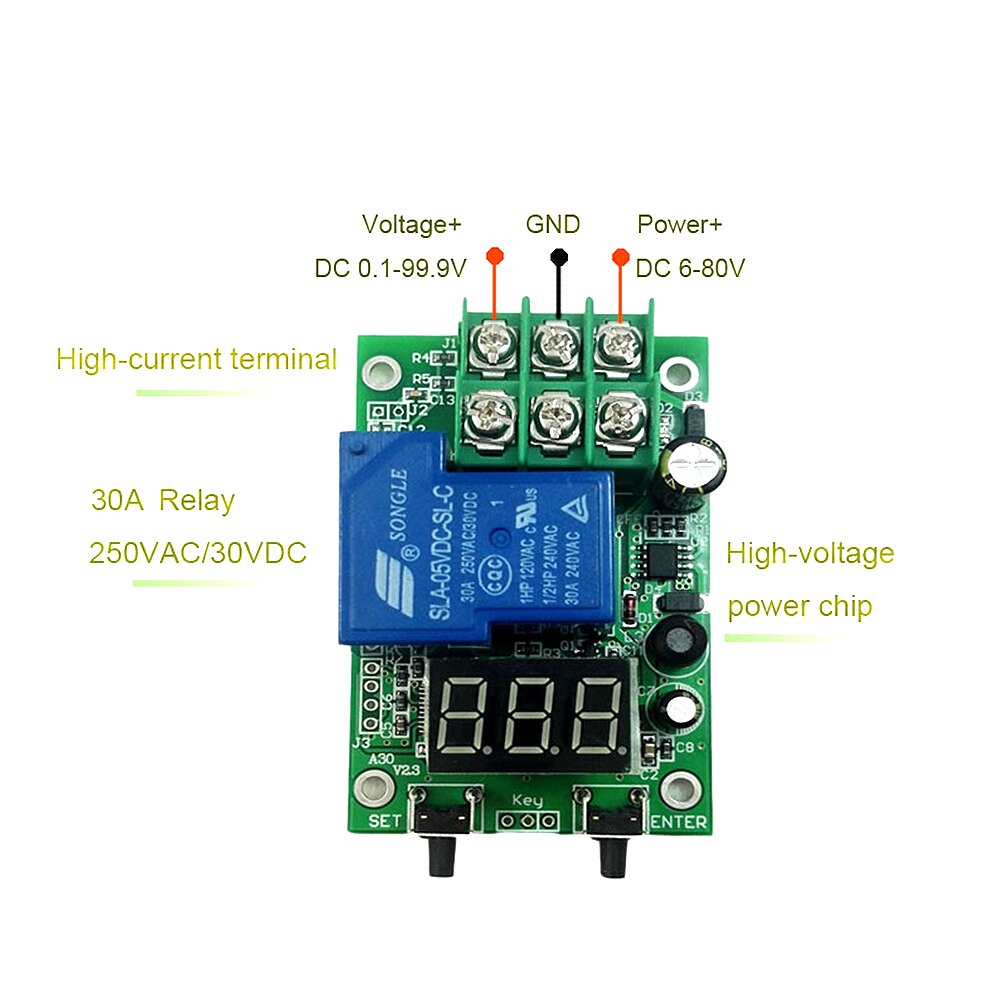 DC 6~80V Voltage Detection Charging Discharge Moni... – Grandado