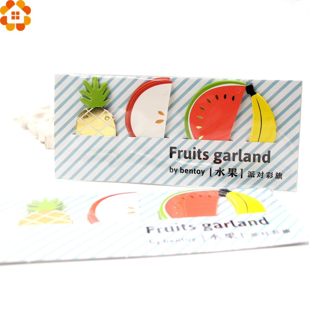 1 Juego de banderas de papel de frutas guirnalda v... – Grandado