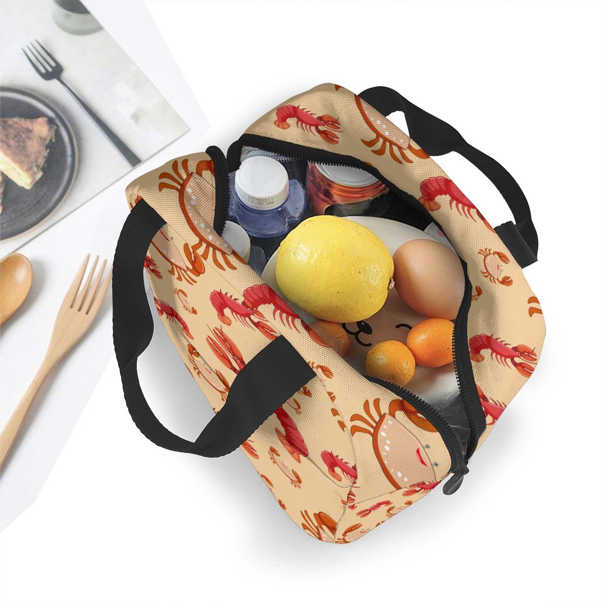 Cute Lobster And Crabs Lunch Food Box Bag Insulate... – Grandado