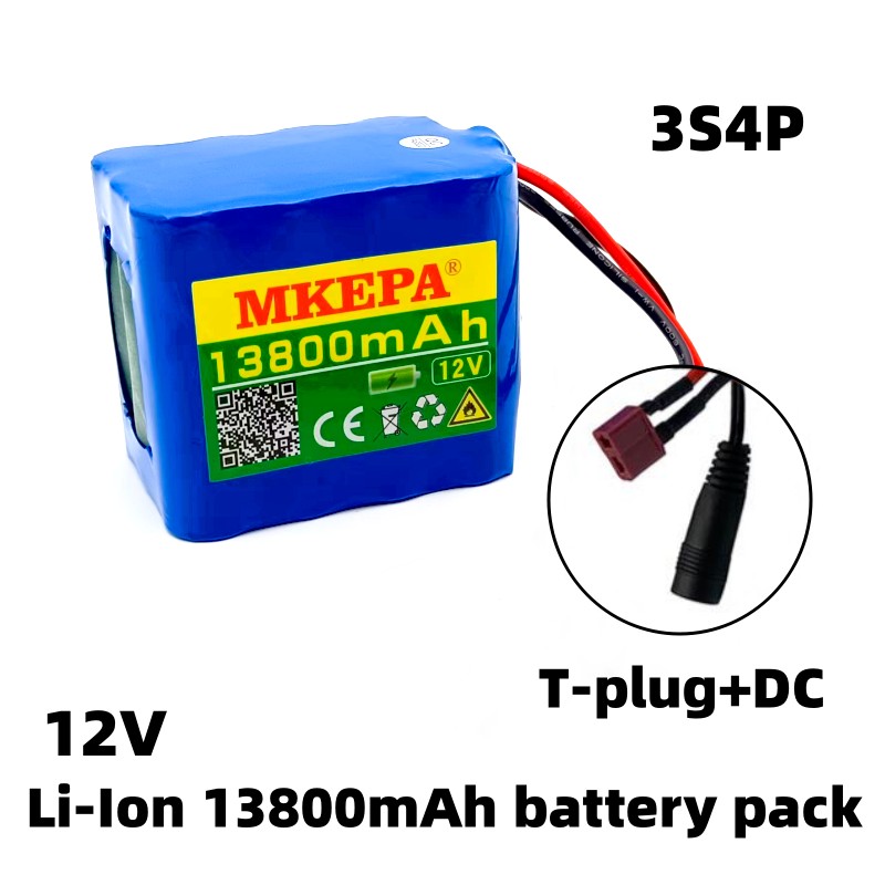 3S4P 12V 13.8Ah BMS 18650 Rechargeable Lithium Bat... – Grandado