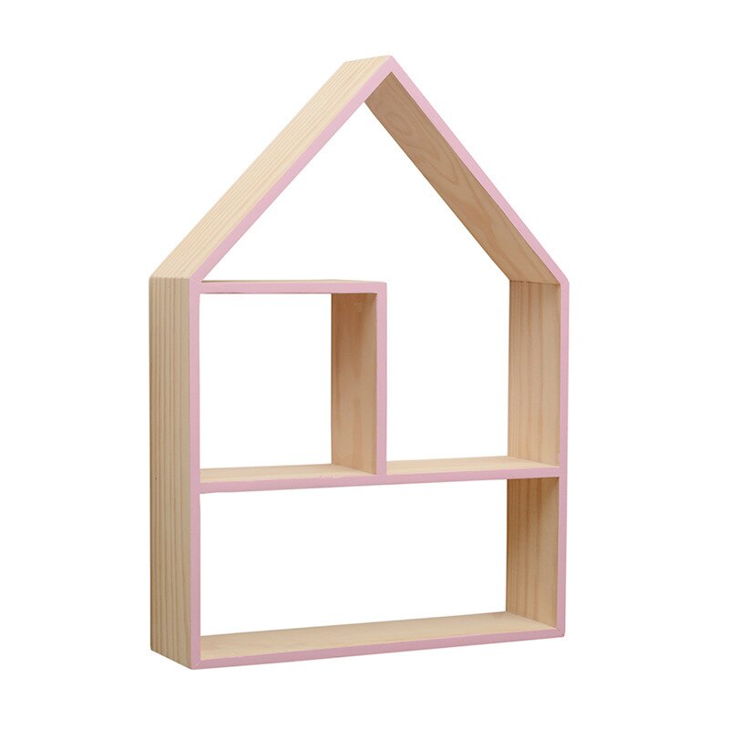 Nordisk stil træ hexagonal rack hylde geometrisk f... – Grandado