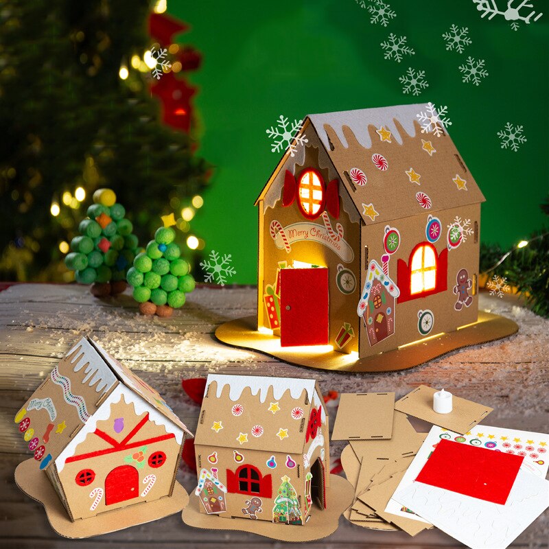 Led Biscuits House Handmade Assemble DIY Craft Edu... – Grandado