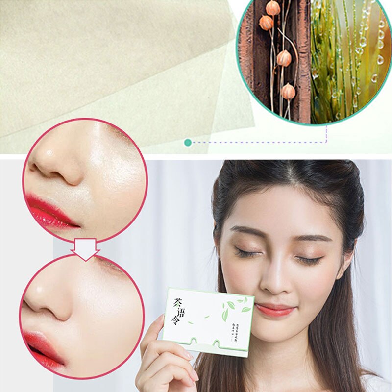 100 sheets/box Oil Absorbing Paper Facial Cleanser... – Grandado