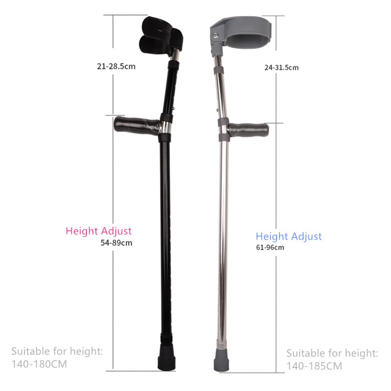JayCreer Light Weight Aluminum Alloy Forearm Crutc... – Grandado