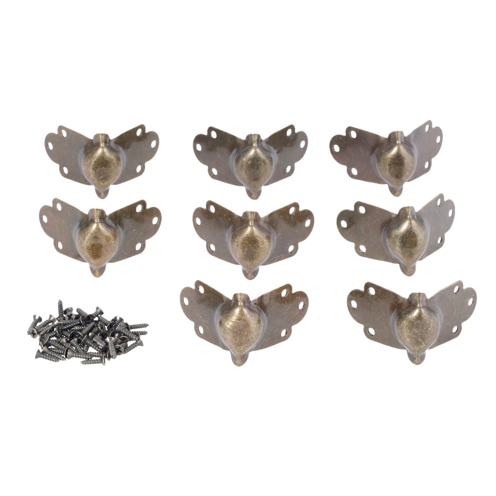 12/8Pcs Antiek Brons Hoek Vintage Decor Ronde Prot... – Vicedeal