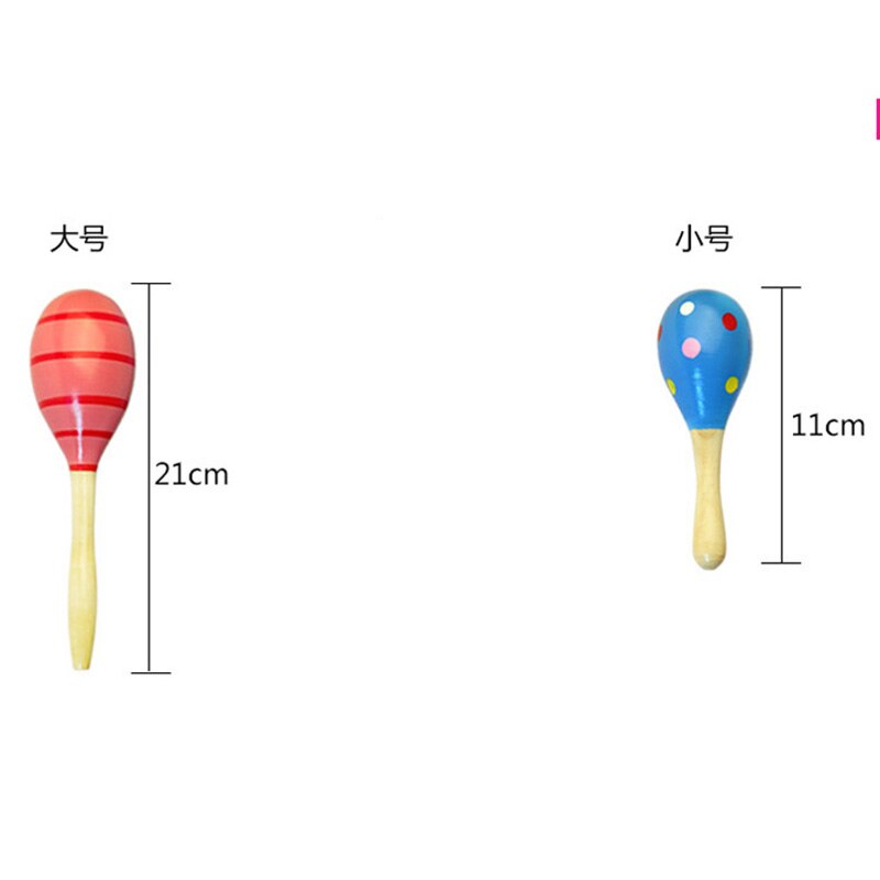 1 Uds. De Maracas de madera de colores de tamaño g... – Grandado