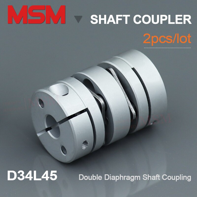 2pcs MSM D34L45 Double Diaphragm Shaft Coupling D3... – Grandado
