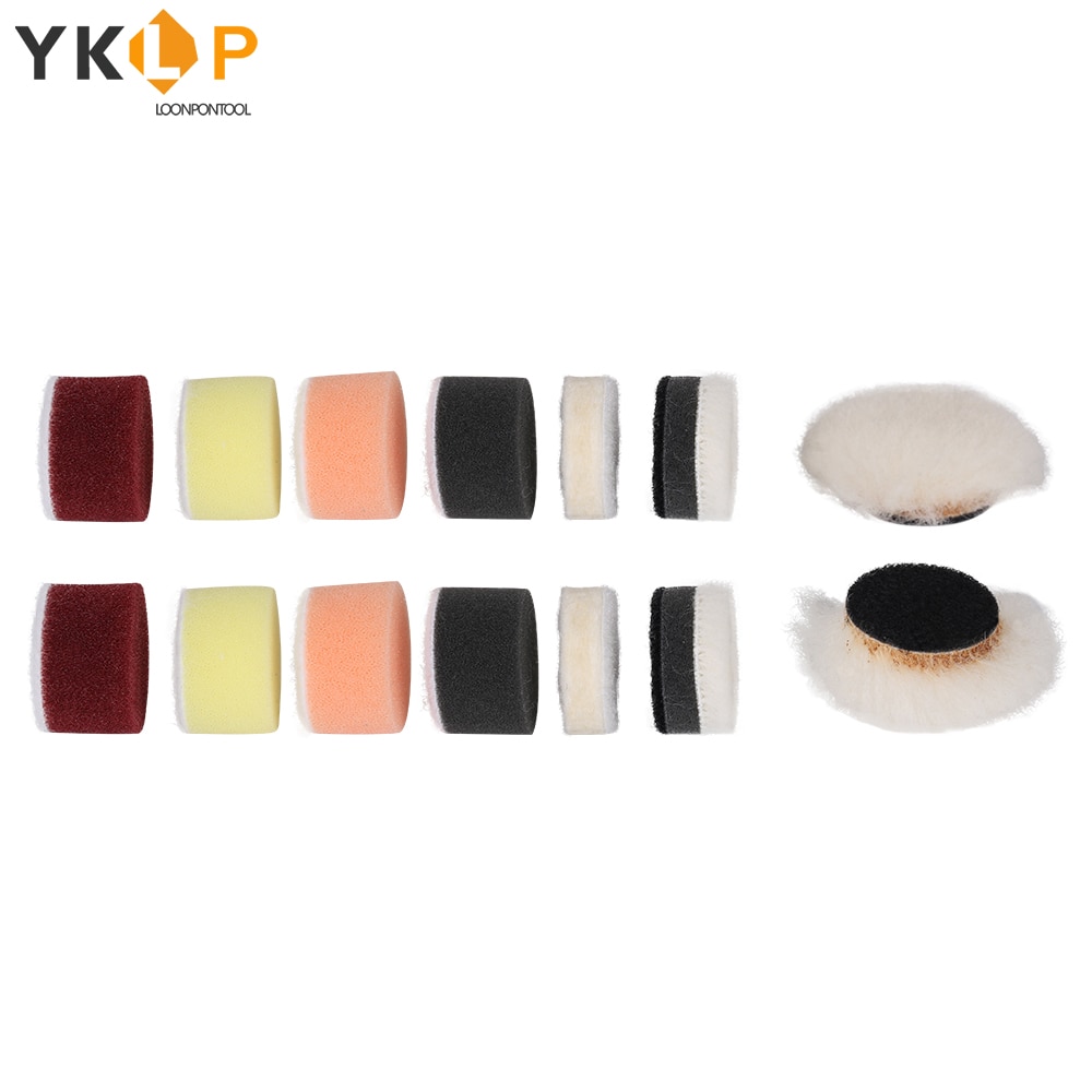14 Stks/set Auto Polijsten Pad 1 Inch Spons Polijs... – Grandado