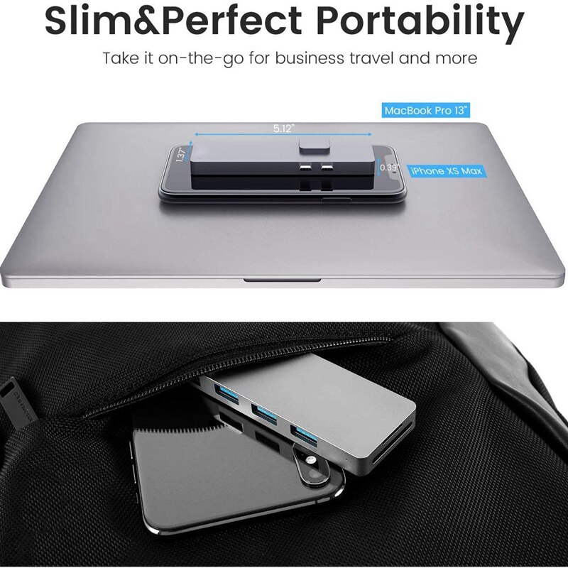 8- i -1 3 usb-port dual type-c hub dockningsstatio... – Grandado