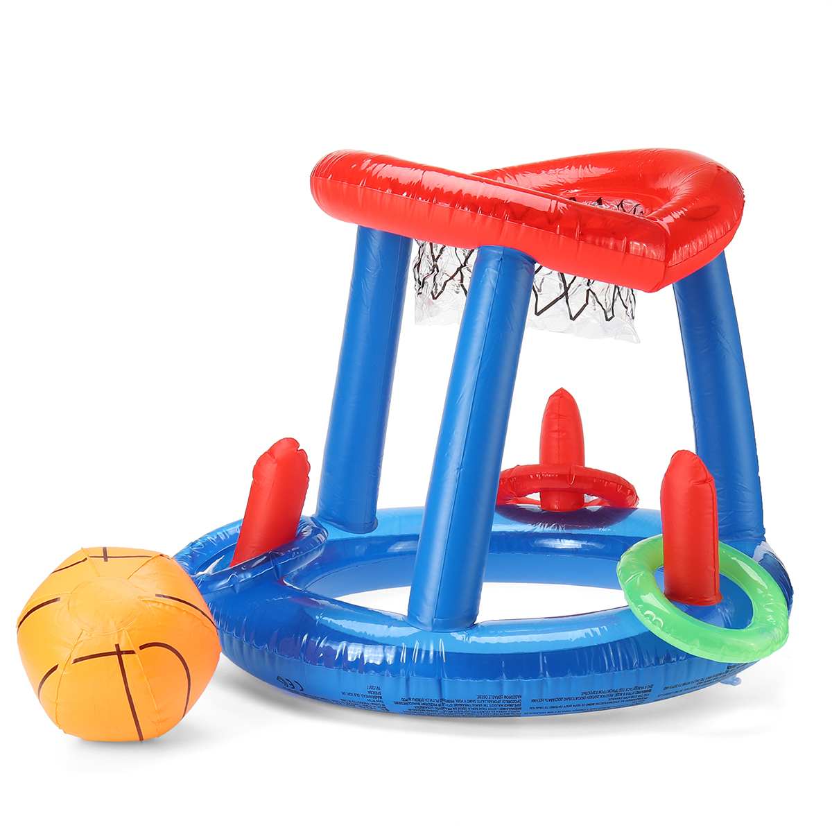 Childrens Inflatable Floating BasketBall Hoop Ring... – Grandado