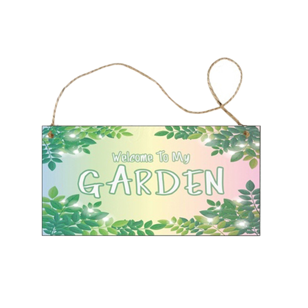 Garden Plaque Wood Plaque Sign Wall Hanging Sign 2... – Grandado