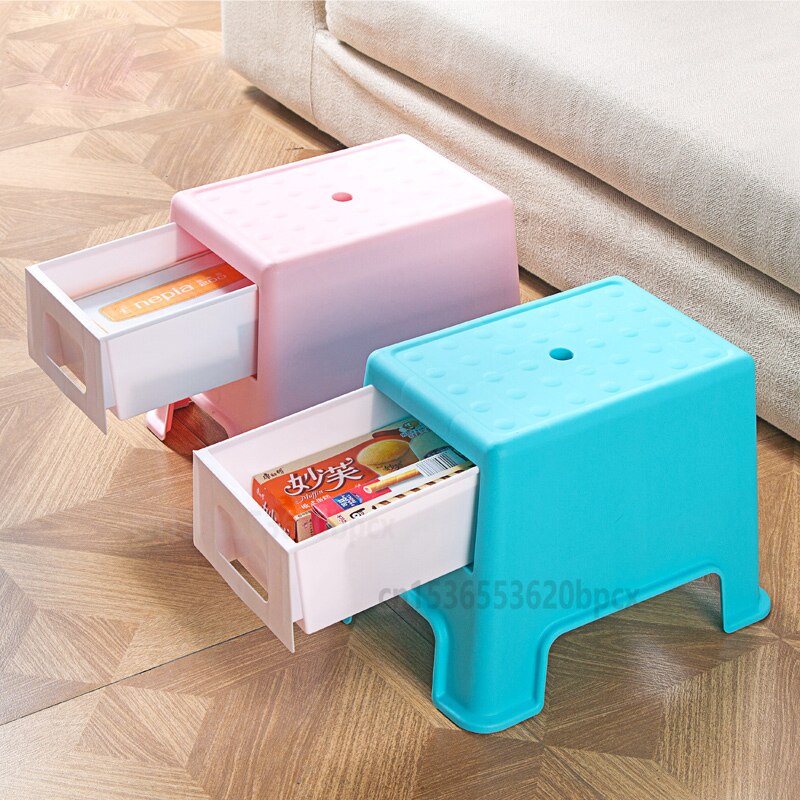 Plastic Shoe Bench With Drawer Storage Stool Small... – Grandado