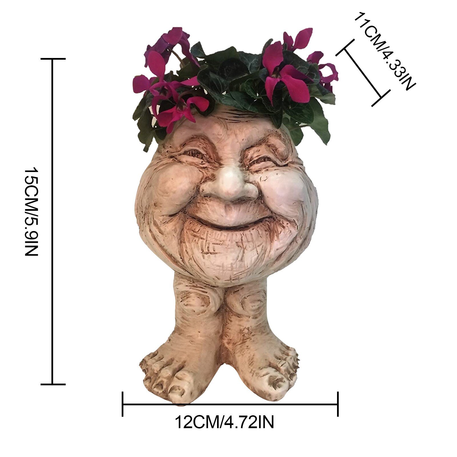 Muggly's The Face Garden Statue Planter Outdoor Ga... – Vicedeal