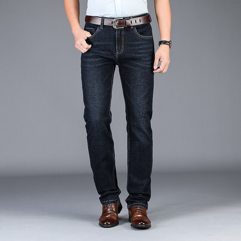 Men Business Classic Jeans Male Straight Fit Jeans... – Vicedeal