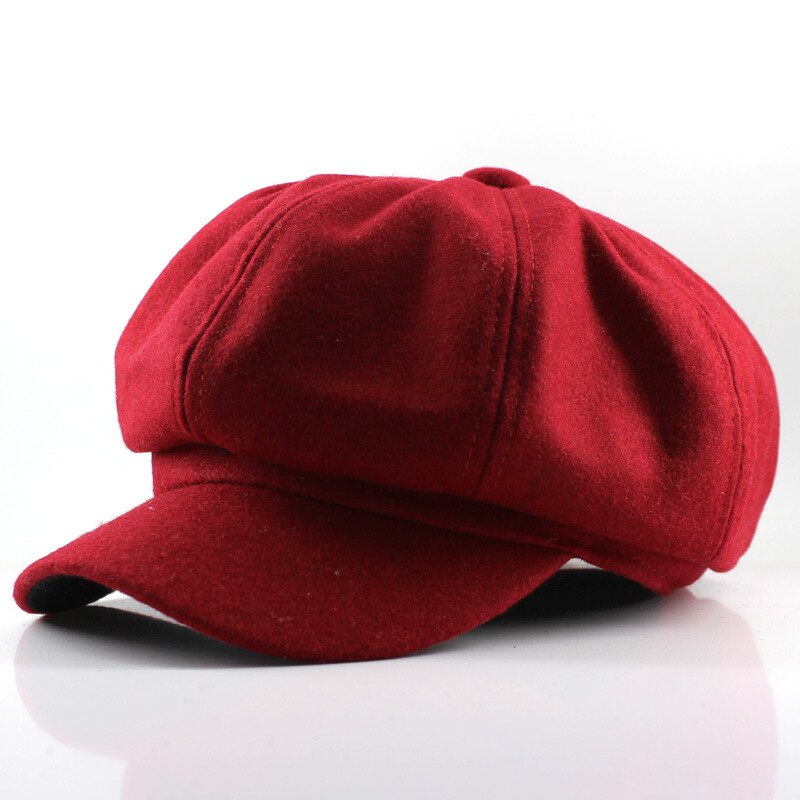 Net Red British Plain Woolen Octagonal Hat Childre... – Vicedeal