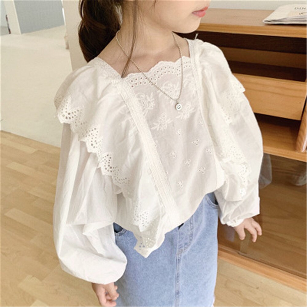 Blouse For Girls Lace Flower Girls Blouses Spring ... – Grandado