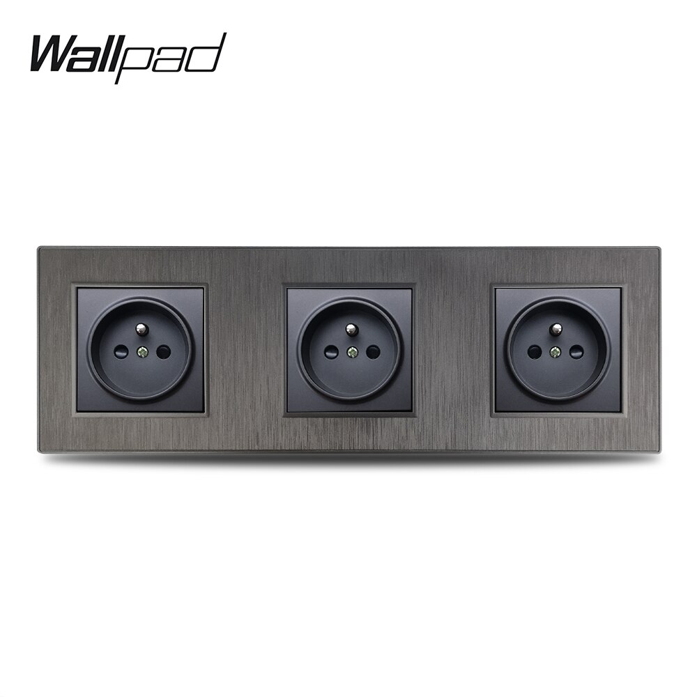 Wallpad S6 Triple 3 Frames French Power Wall Socke... – Vicedeal