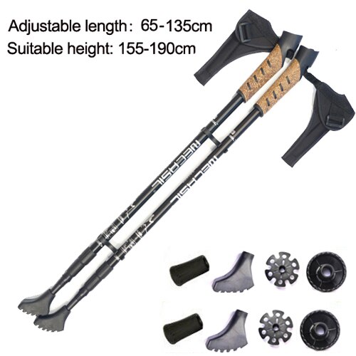 2pcs/lot Nordic Walking Sticks Camping Hiking Alum... – Vicedeal