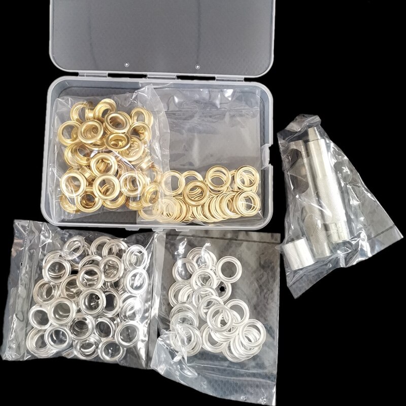 Grommet Tool Kit, 100 Sets 1/2 Inch Grommets Oogje... – Grandado