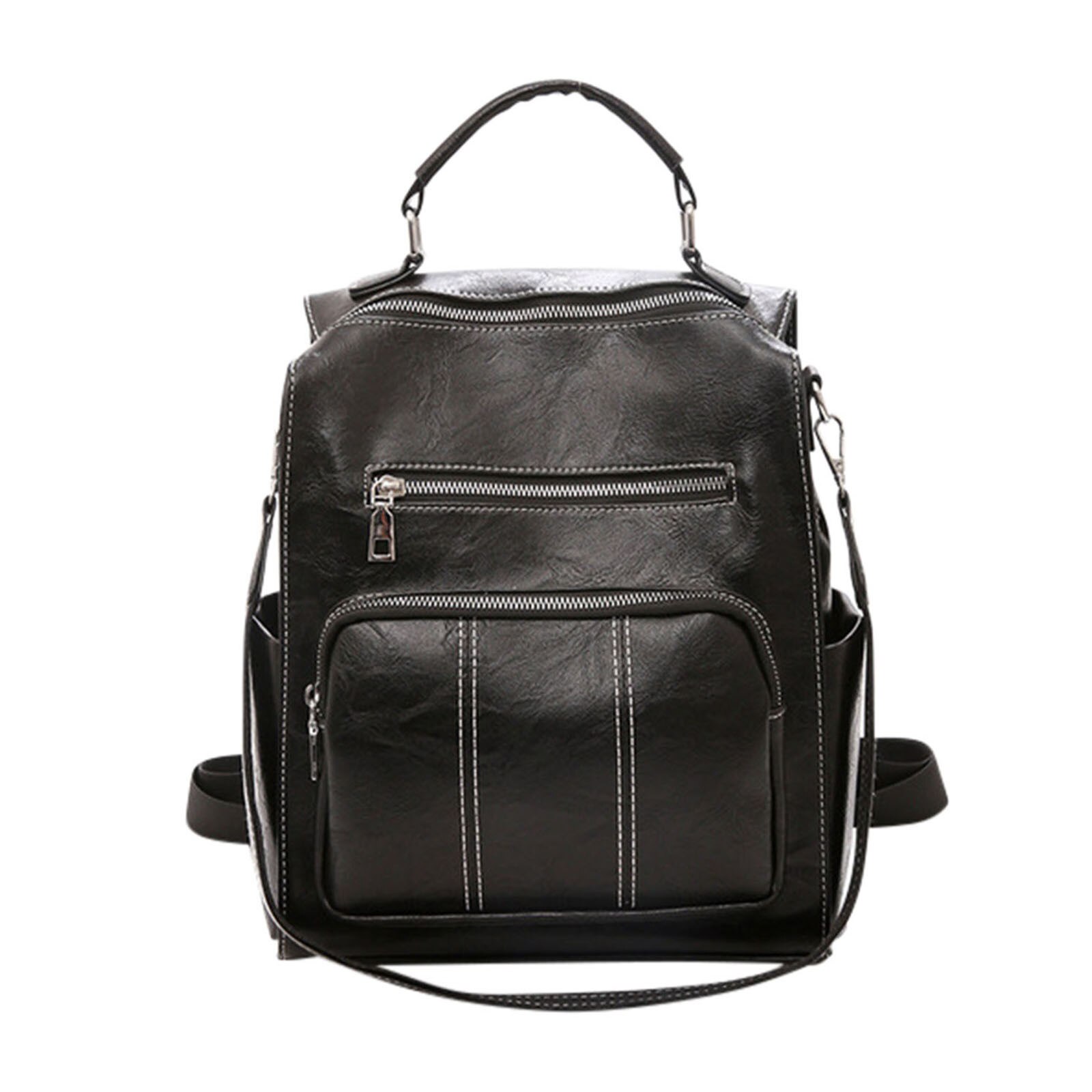 Zipper Student School Bag Backpack Shoulder Bag Co... – Grandado