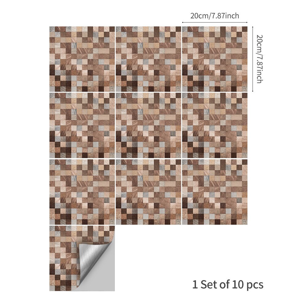 Anti-slip waterproof mosaic deco tile sticker Bath... – Grandado