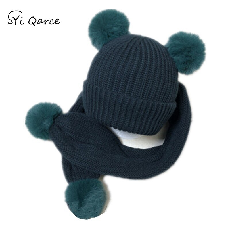 SYi Qarce Kinder Winter Herbst Warm Gestrickte Hut... – Vicedeal