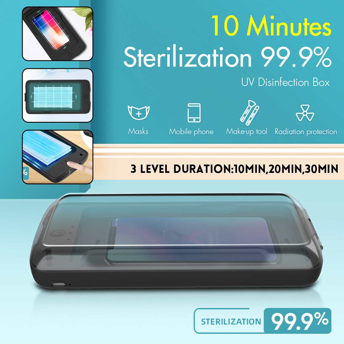 Portable Dual Light UV Sterilizer Box Jewelry Phon... – Grandado