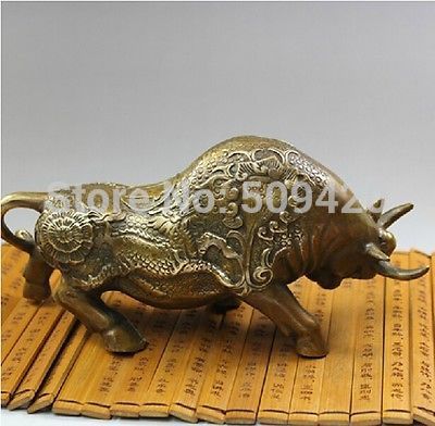MOOI Muur Street Chieese Brons Kylin Bull OX Stand... – Vicedeal
