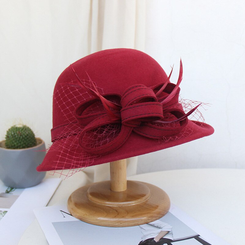 Fs Lente Winter Dames Elegante Facinator Hoed Wol ... – Vicedeal