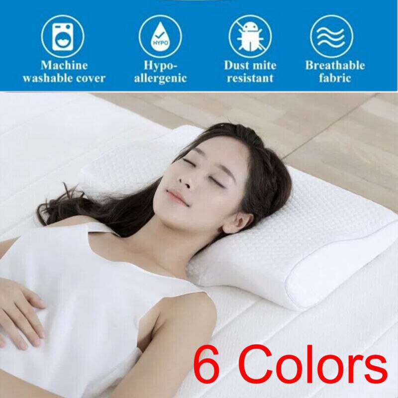 Memory Foam Sleep Pillow Orthopedic Head Neck Back... – Grandado