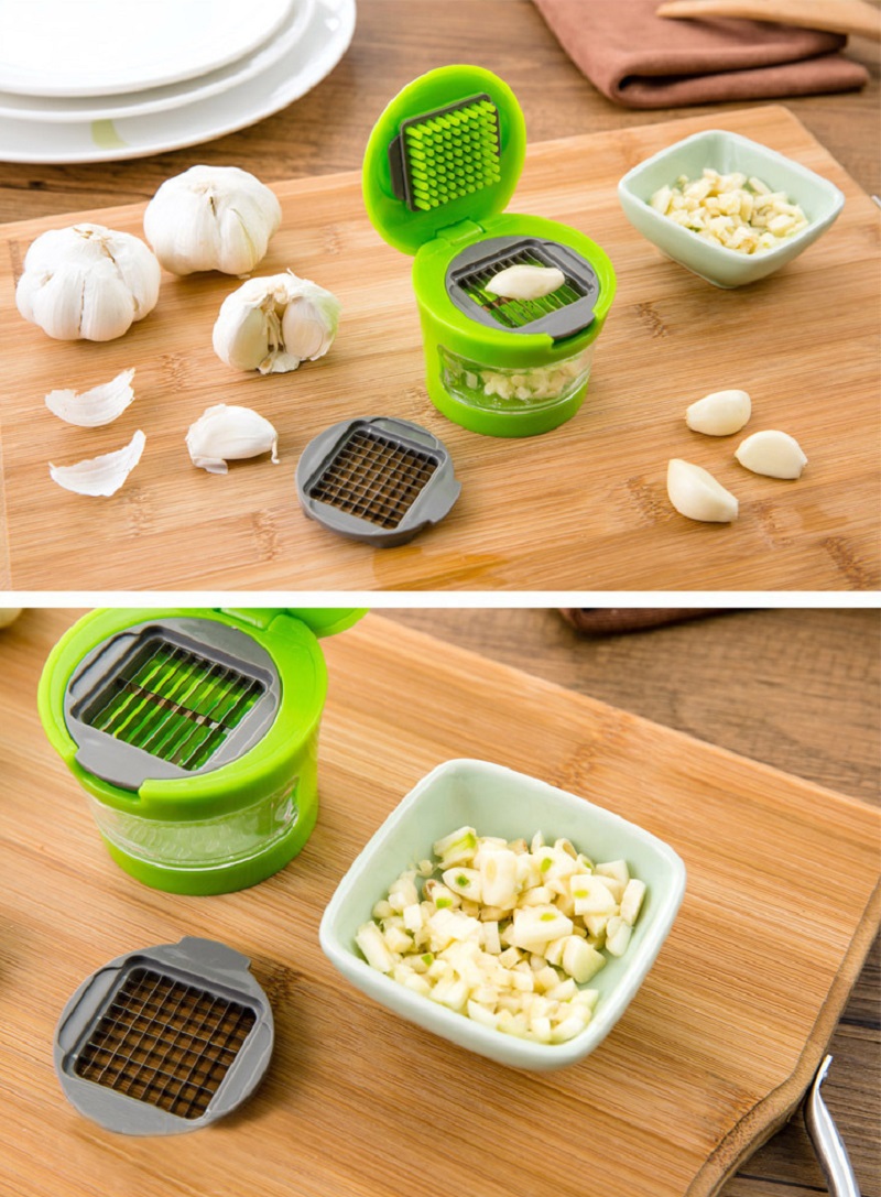Garlic Chopper Mini Portable ABS Stainless Steel G... – Grandado
