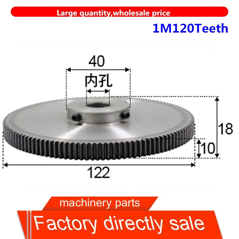 1Pcs Spur Gear Rack Pinion 120 Teeth M1 Bore Dia. ... – Vicedeal